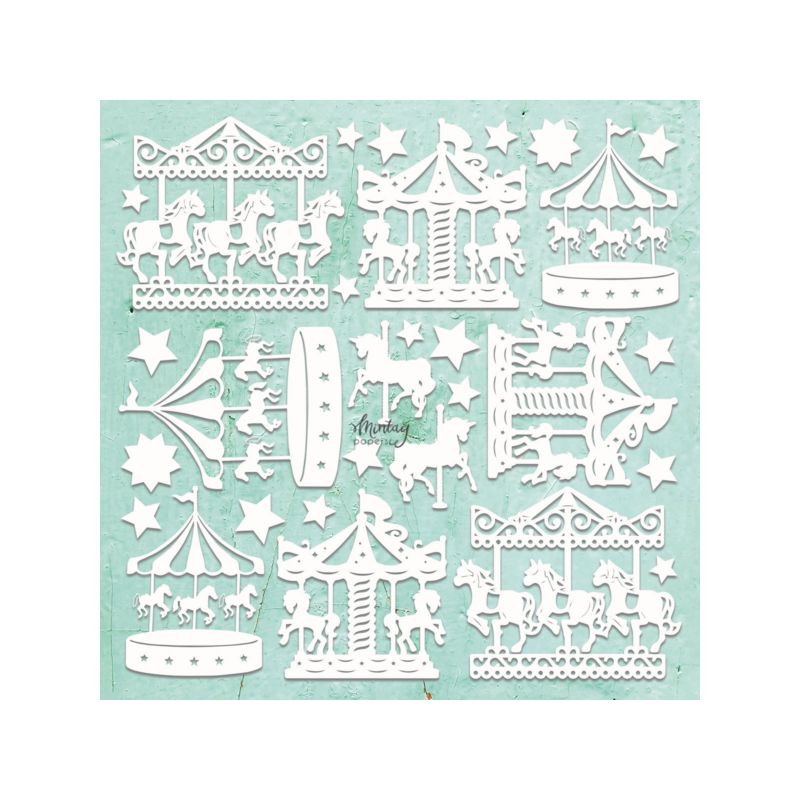 Add on August - Mintay Papers - Chippies - Carousel 12x12 Chipboard ...