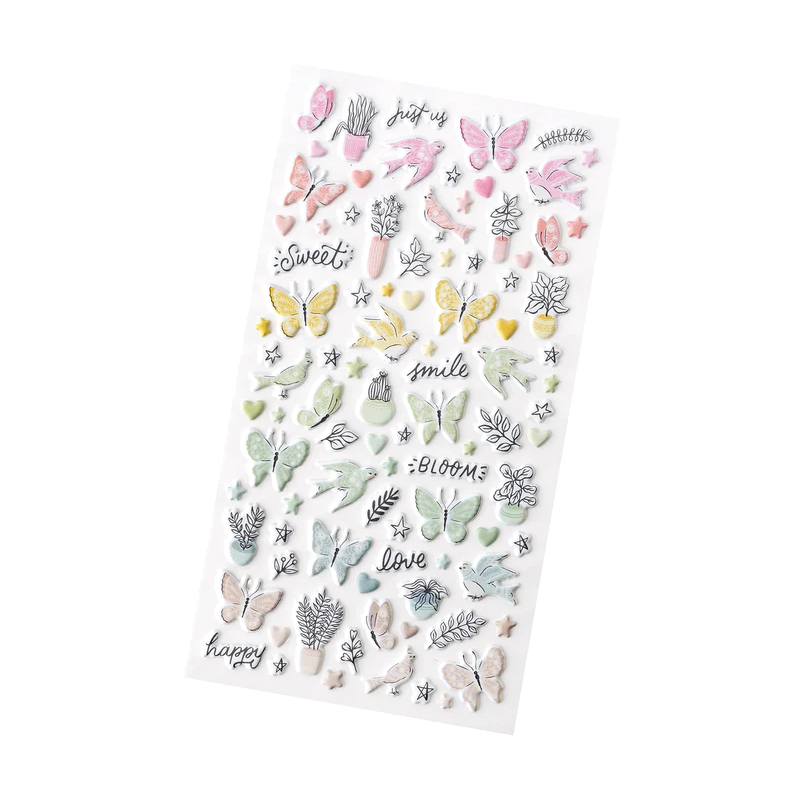Gingham Garden - Puffy Stickers fra Crate Paper - Picturing the world